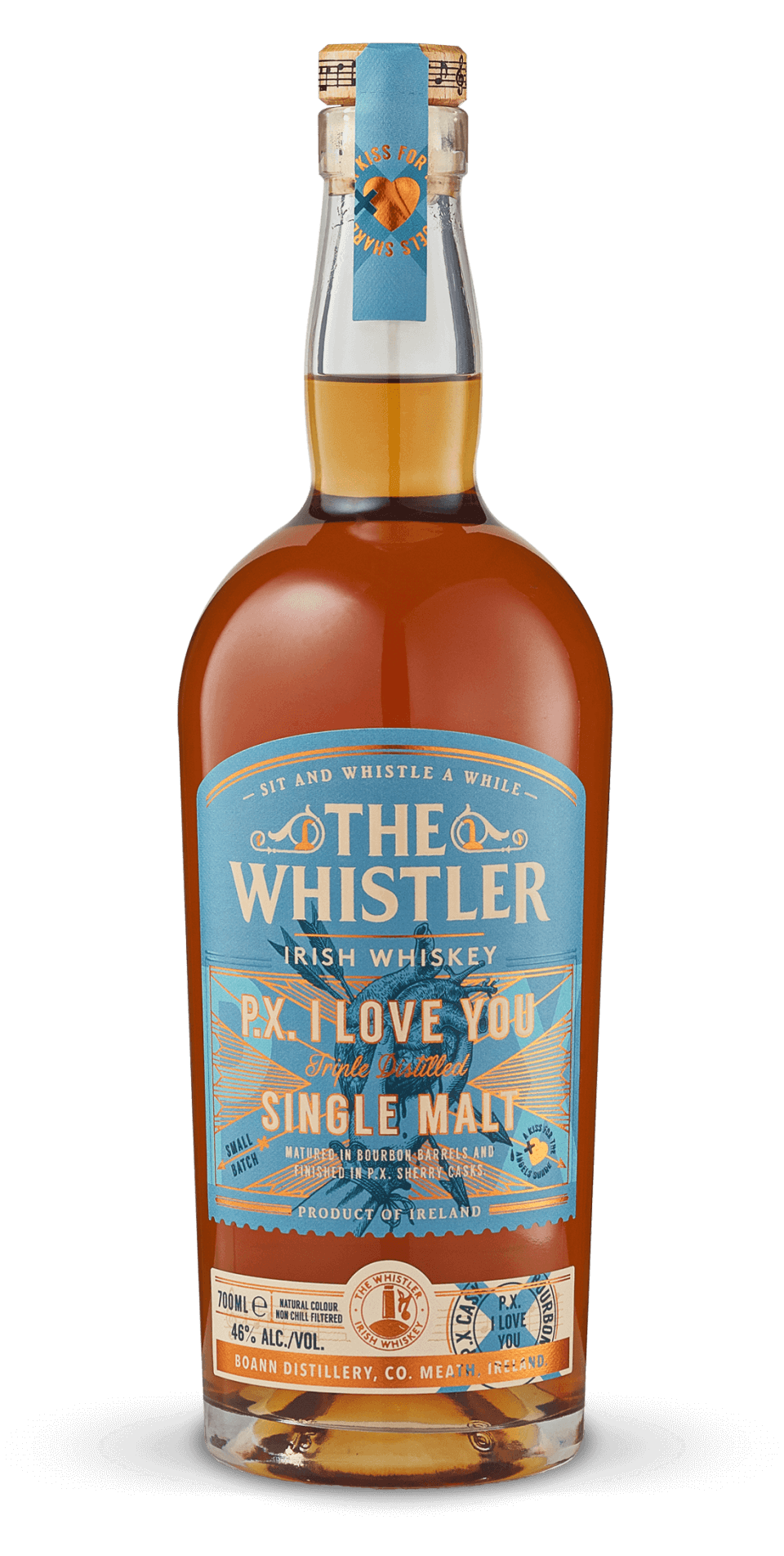 P.X.I Love You Single Malt Irish Whiskey | The Whistler Whiskey